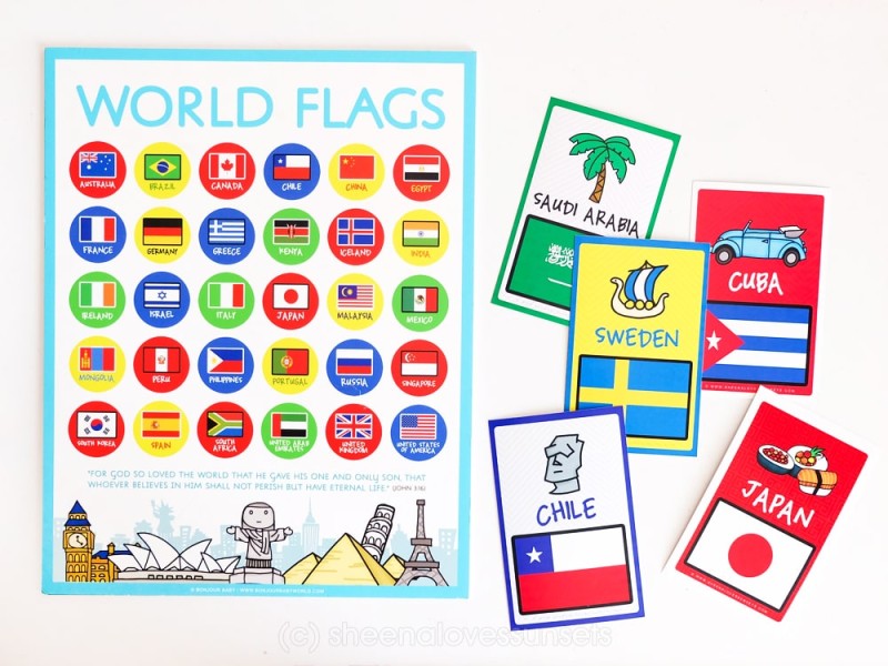 World Flags Printable Flash Cards (FREE DOWNLOAD)